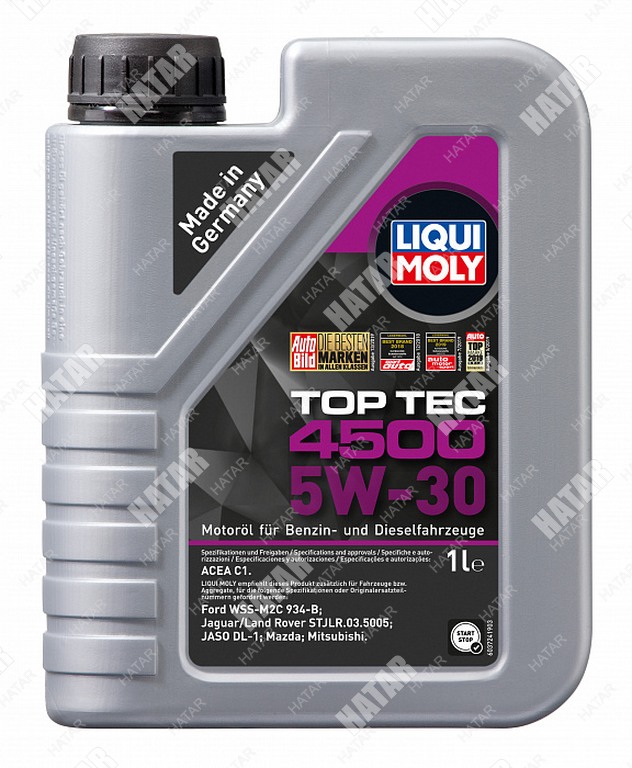 LIQUI MOLY 5w-30 hc-cинтетическое моторное масло top tec 4500 c1-08, dl ...