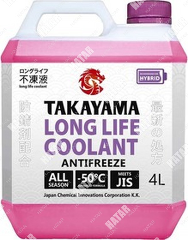 TAKAYAMA Антифриз long life coolant hybrid -50 4л розовый 700506 ...